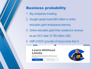 Power point presentaion about Online Education | PPTX