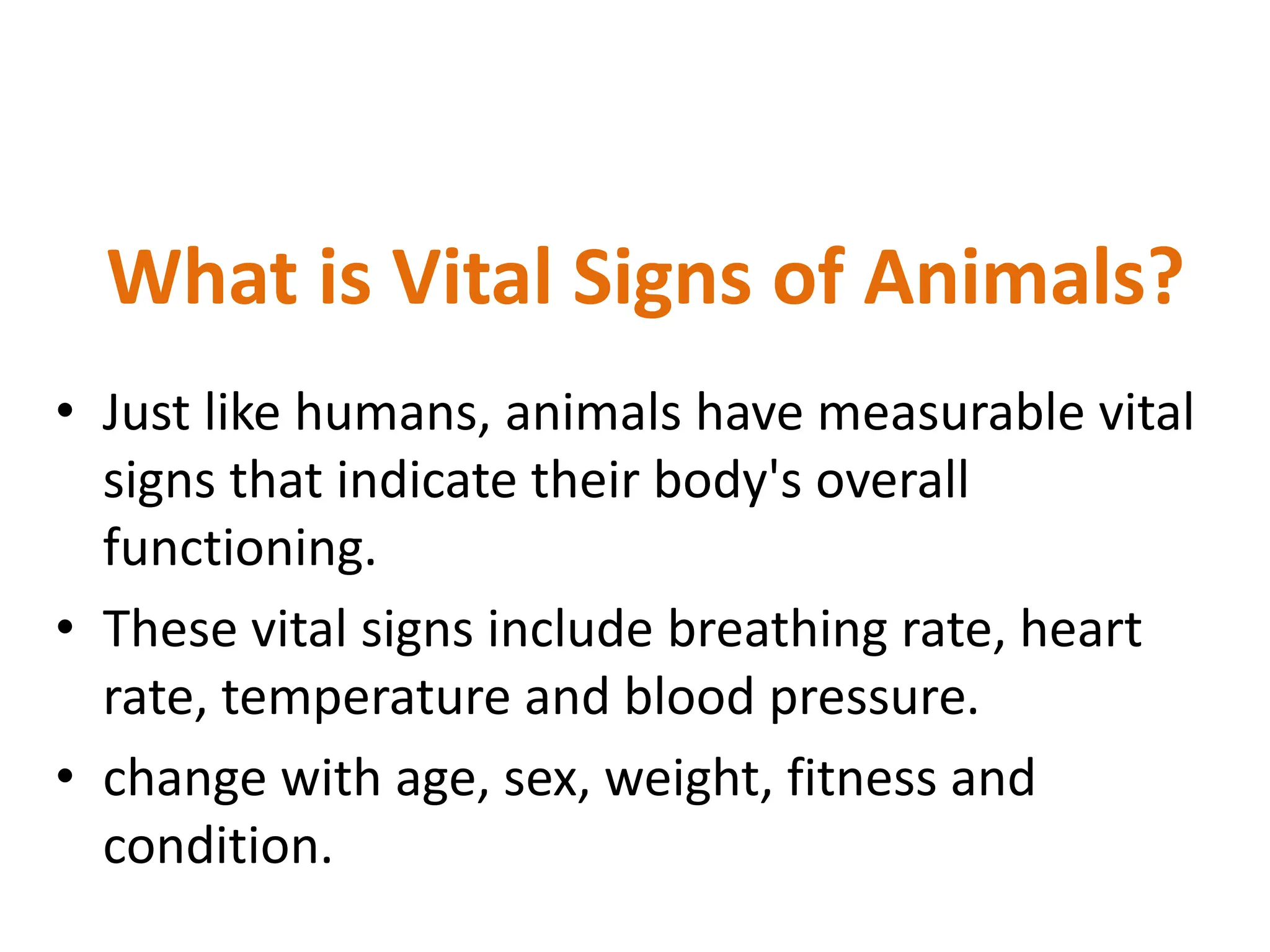 Vital Signs of Animals Presentation By Aftab Ahmed Rahimoon | PPT
