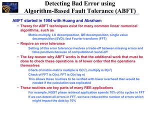Application Fault Tolerance (AFT) | PPT