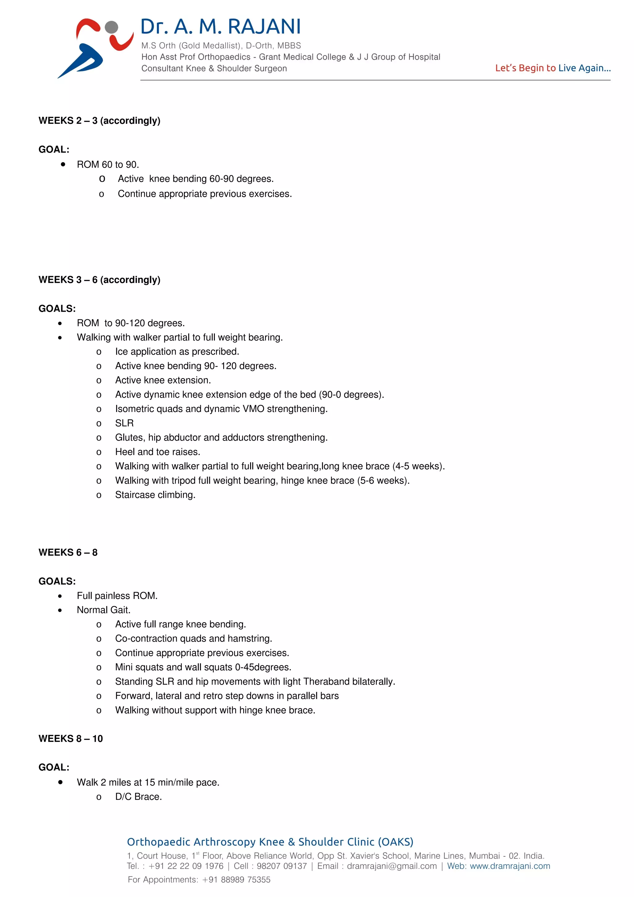 After meniscus-repair - POSTSURGICAL MENISCAL REPAIR REHABILITATION ...
