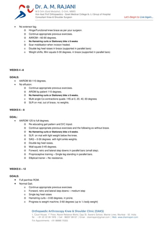After pcl-reconstruction - POSTSURGICAL PCL REHABILITATION PROTOCOL | PDF