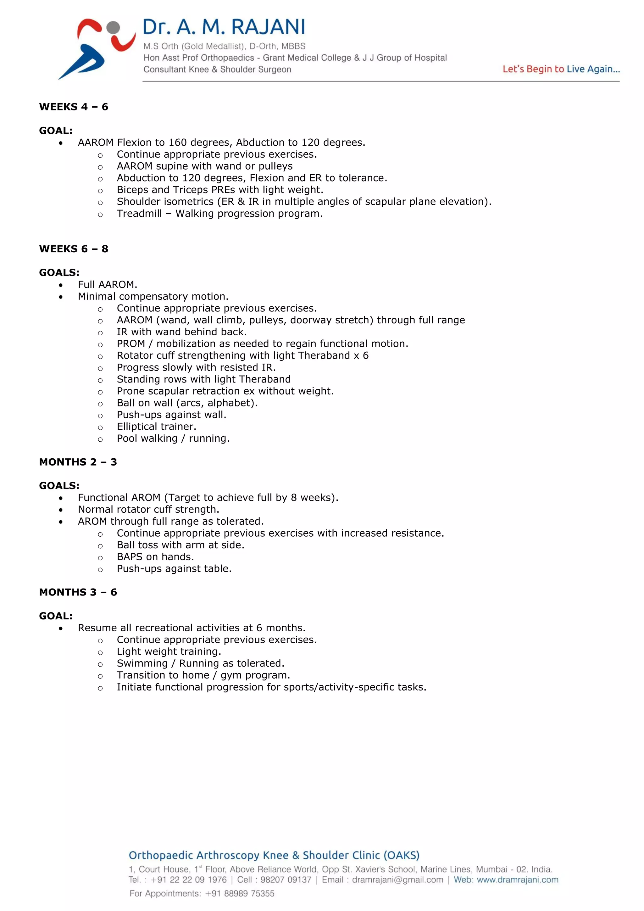 After shoulder-replacement - POST-SURGICAL SHOULDER REPLACEMENT ...