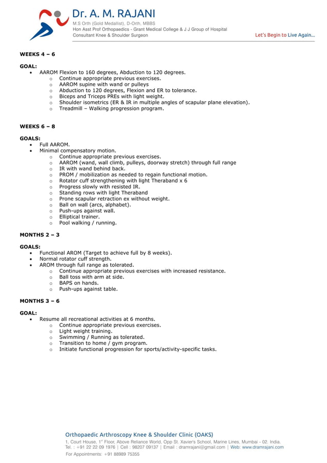 After shoulder-replacement - POST-SURGICAL SHOULDER REPLACEMENT ...