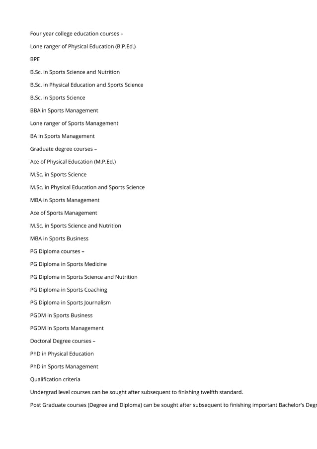 After 12th & graduation sports courses [sarkari exam.org] | PDF