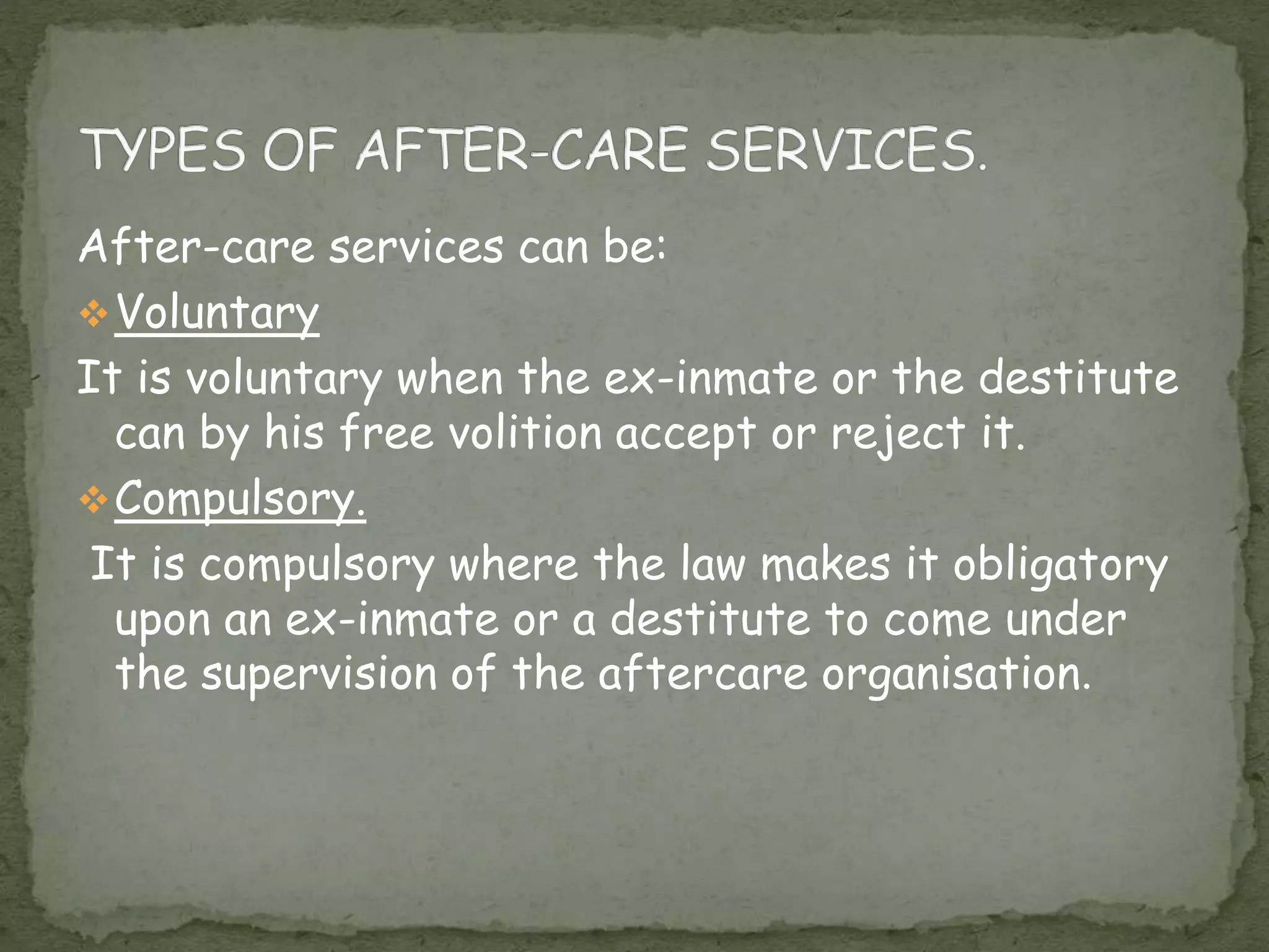 Aftercare services in India | PPTX