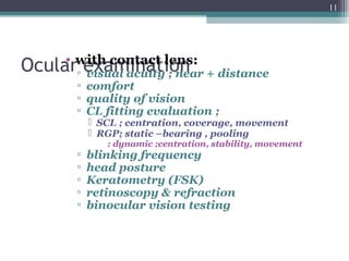 Contact Lens: After care visit | PPT