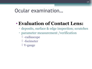 Contact Lens: After care visit | PPT