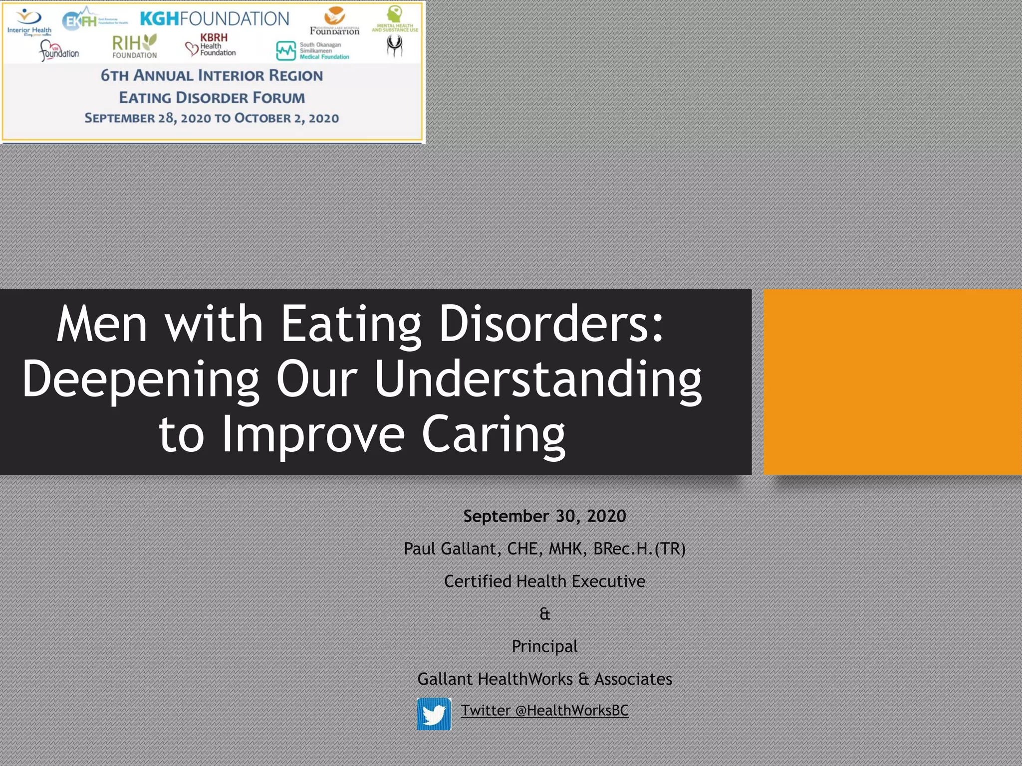 Men with Eating Disorders: Deepening Our Understanding to Improve ...