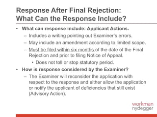 Overview on After Final Practice at the USPTO | PPTX