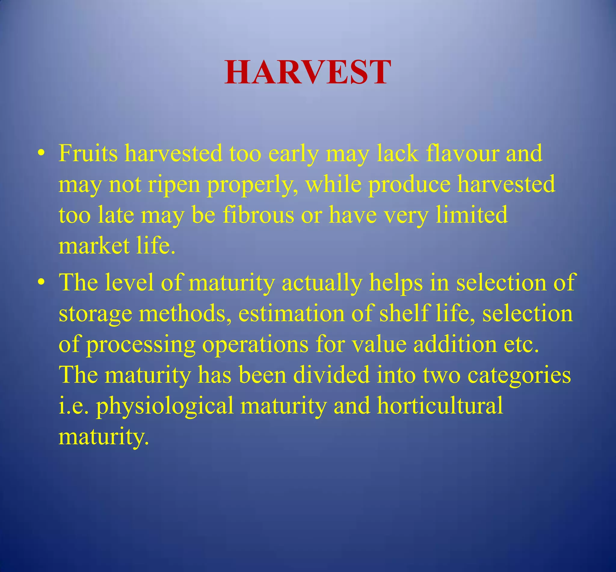 post harvest handling of fruits | PPTX