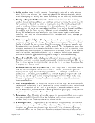 Aftermarket Support: How to Create a Liquid Public Stock | PDF