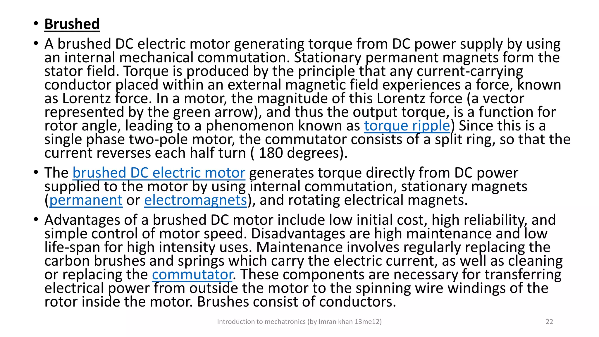 introduction to mechatronics | PPTX