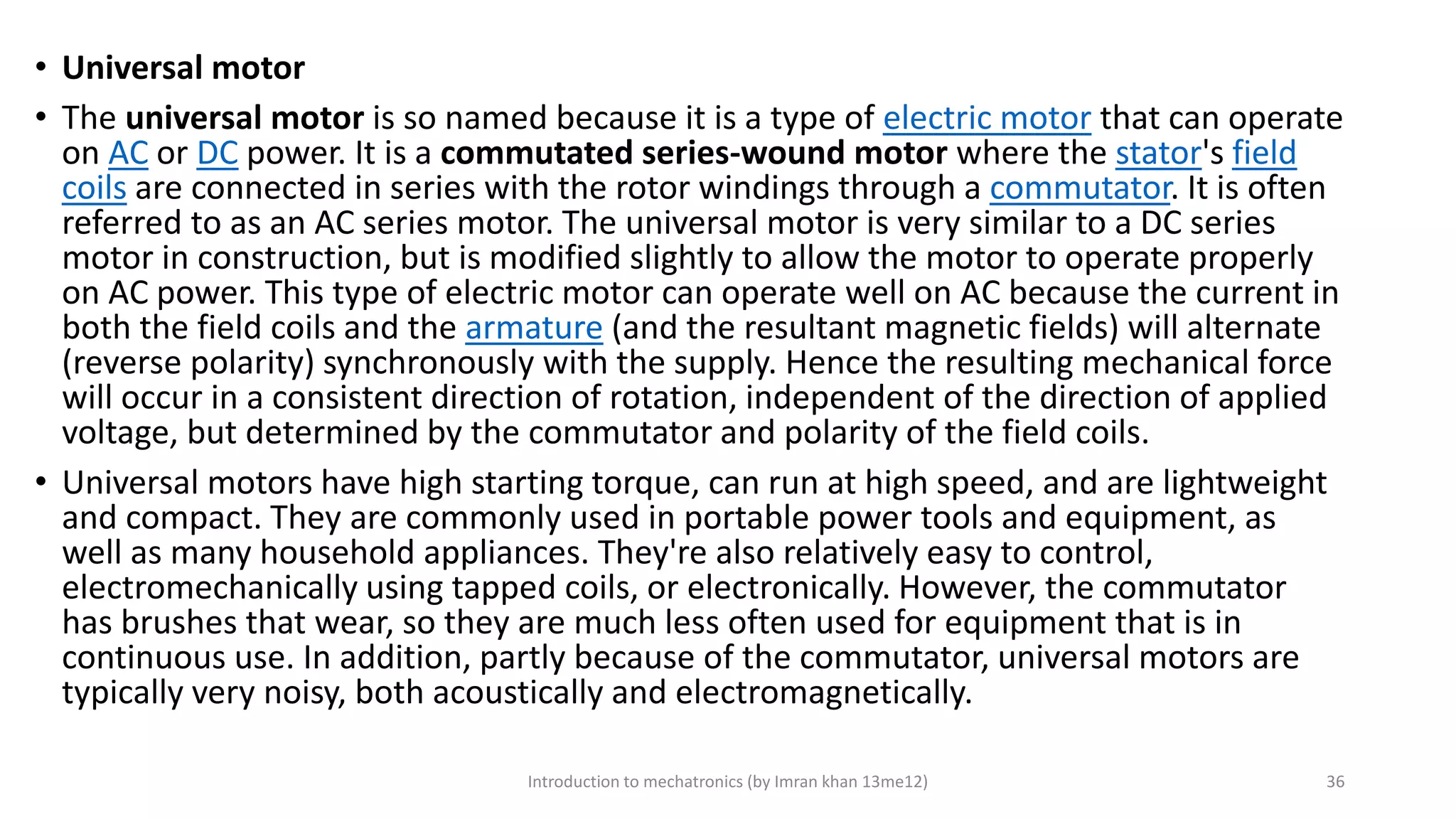 introduction to mechatronics | PPTX