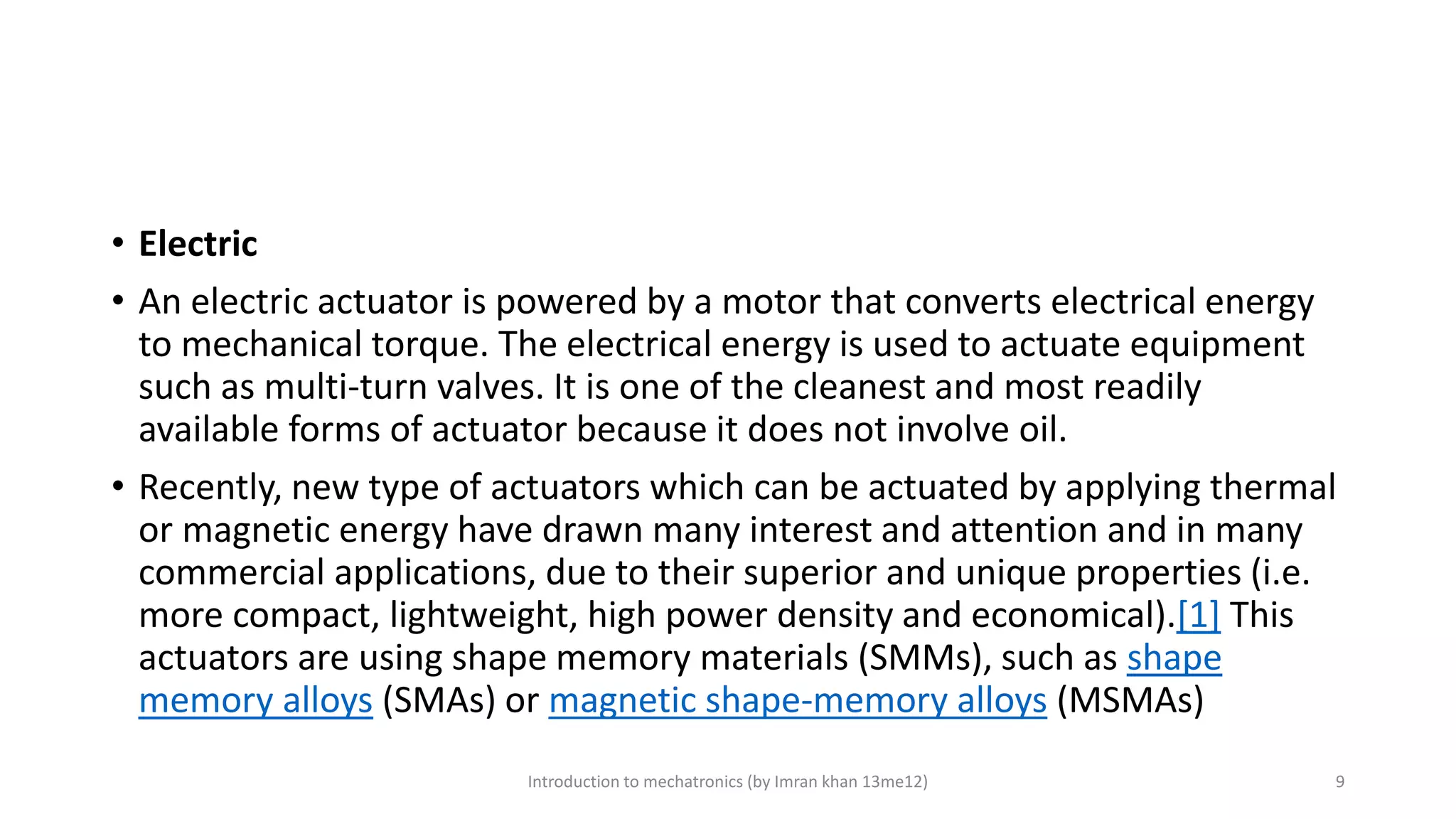 introduction to mechatronics | PPTX
