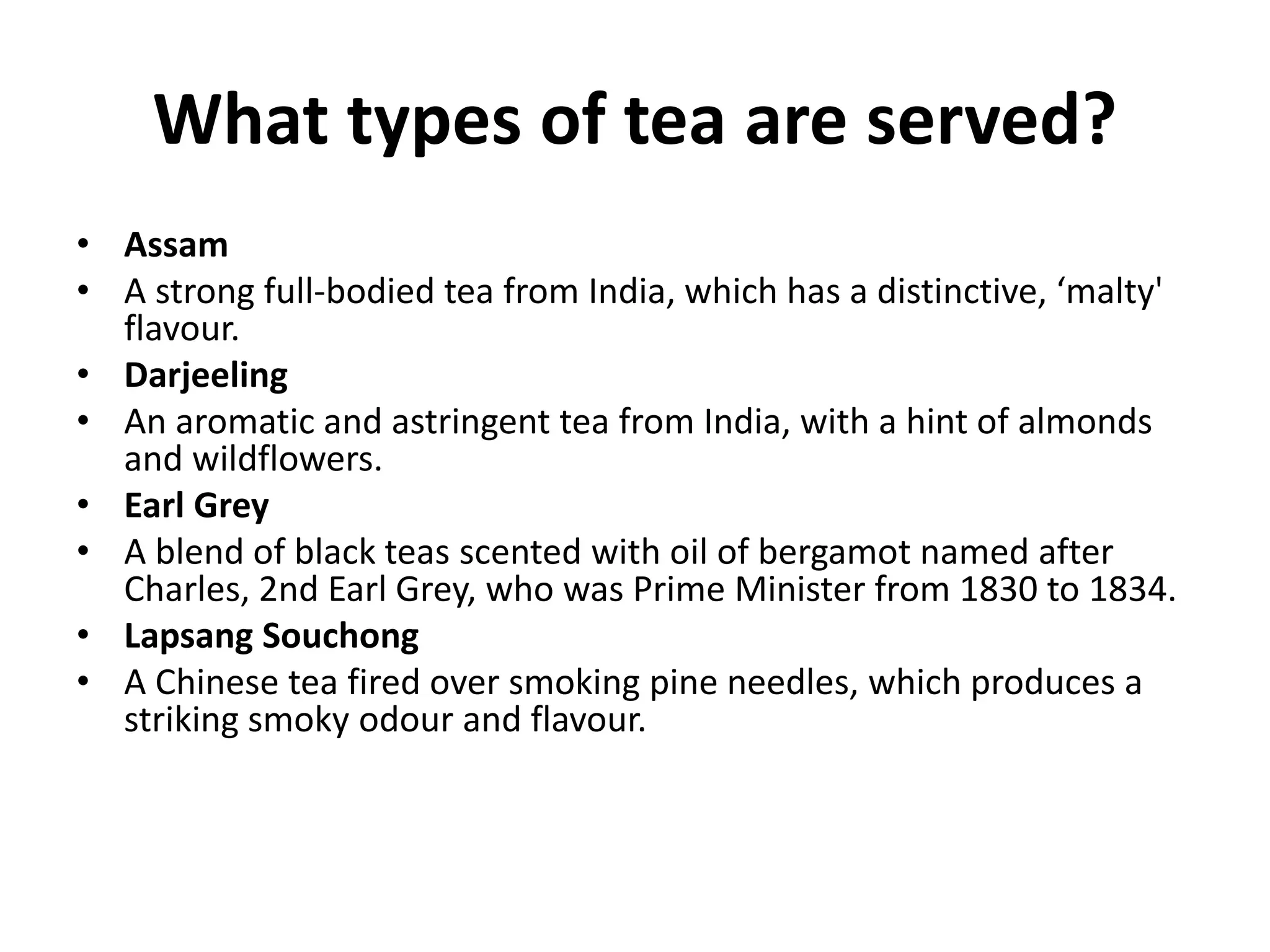 Afternoon tea and high tea | PPTX