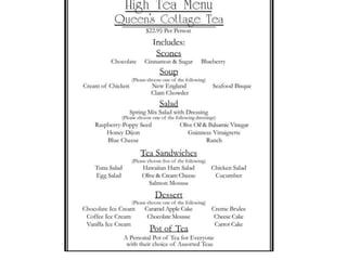 Afternoon tea and high tea | PPTX