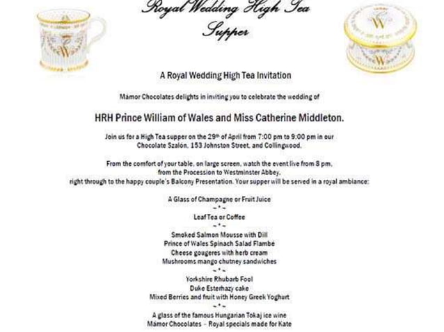 Afternoon tea and high tea | PPTX