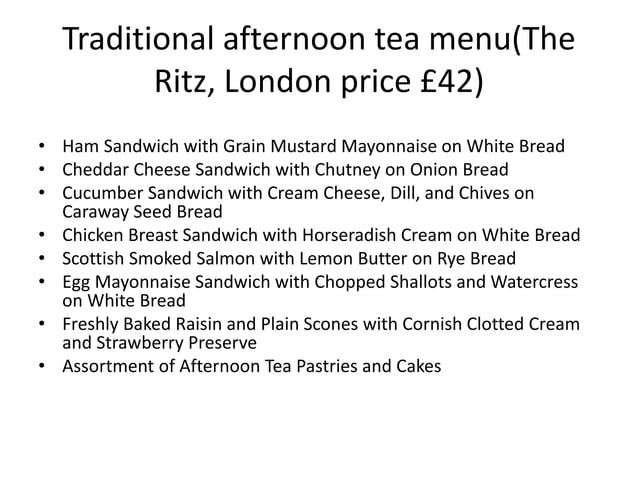 Afternoon tea and high tea | PPTX