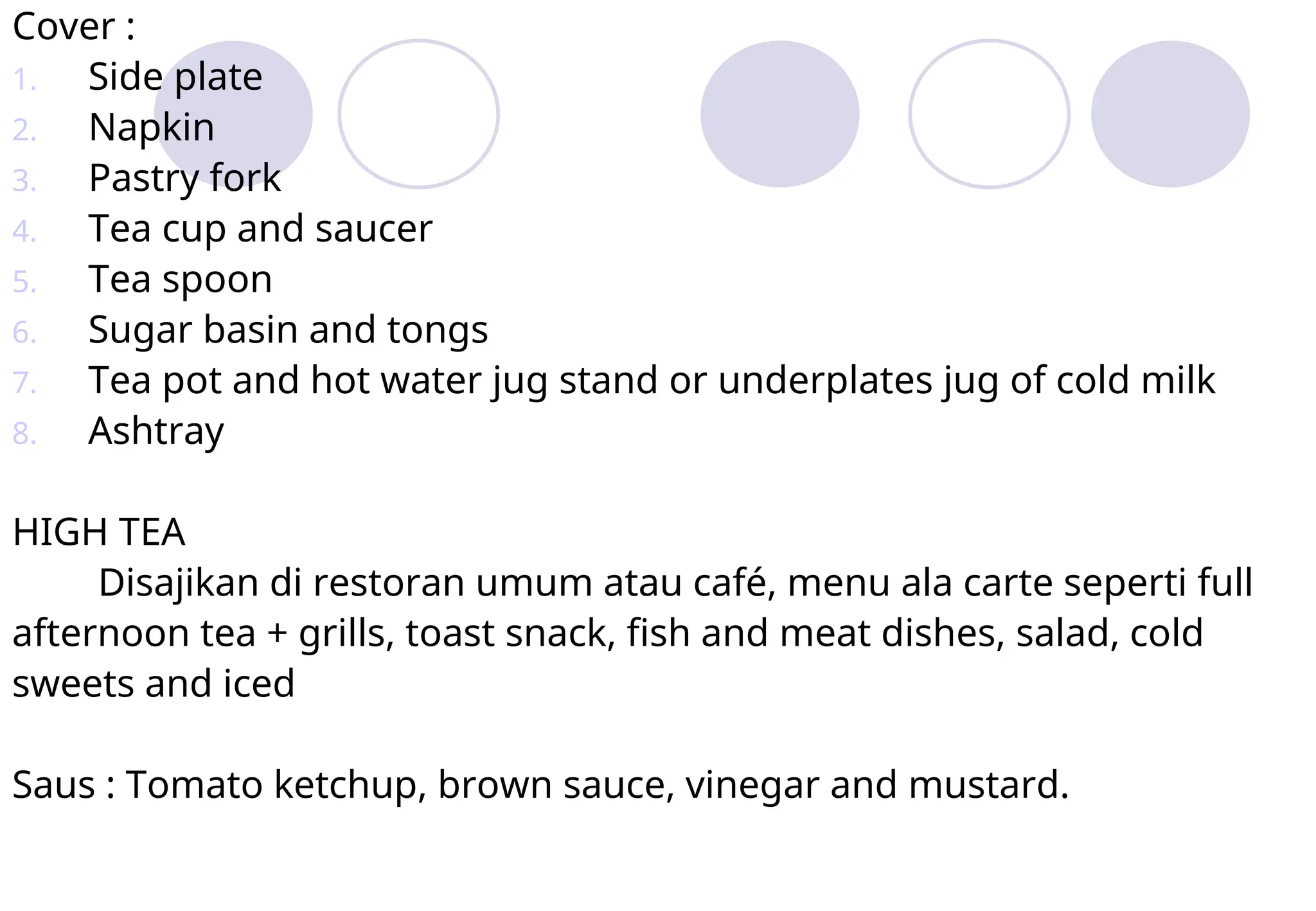 Pembahasan Tentang Afternoon Tea Service | PPT
