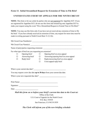After opening an appeals case by pro se litigants – 9th circuit | PDF