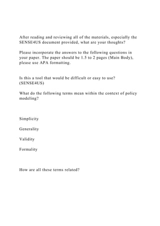 After reading and reviewing all of the materials, especially the.docx