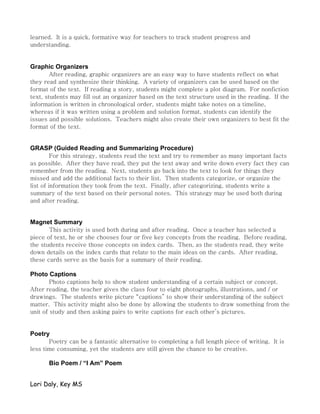 After Reading Strategies | DOC