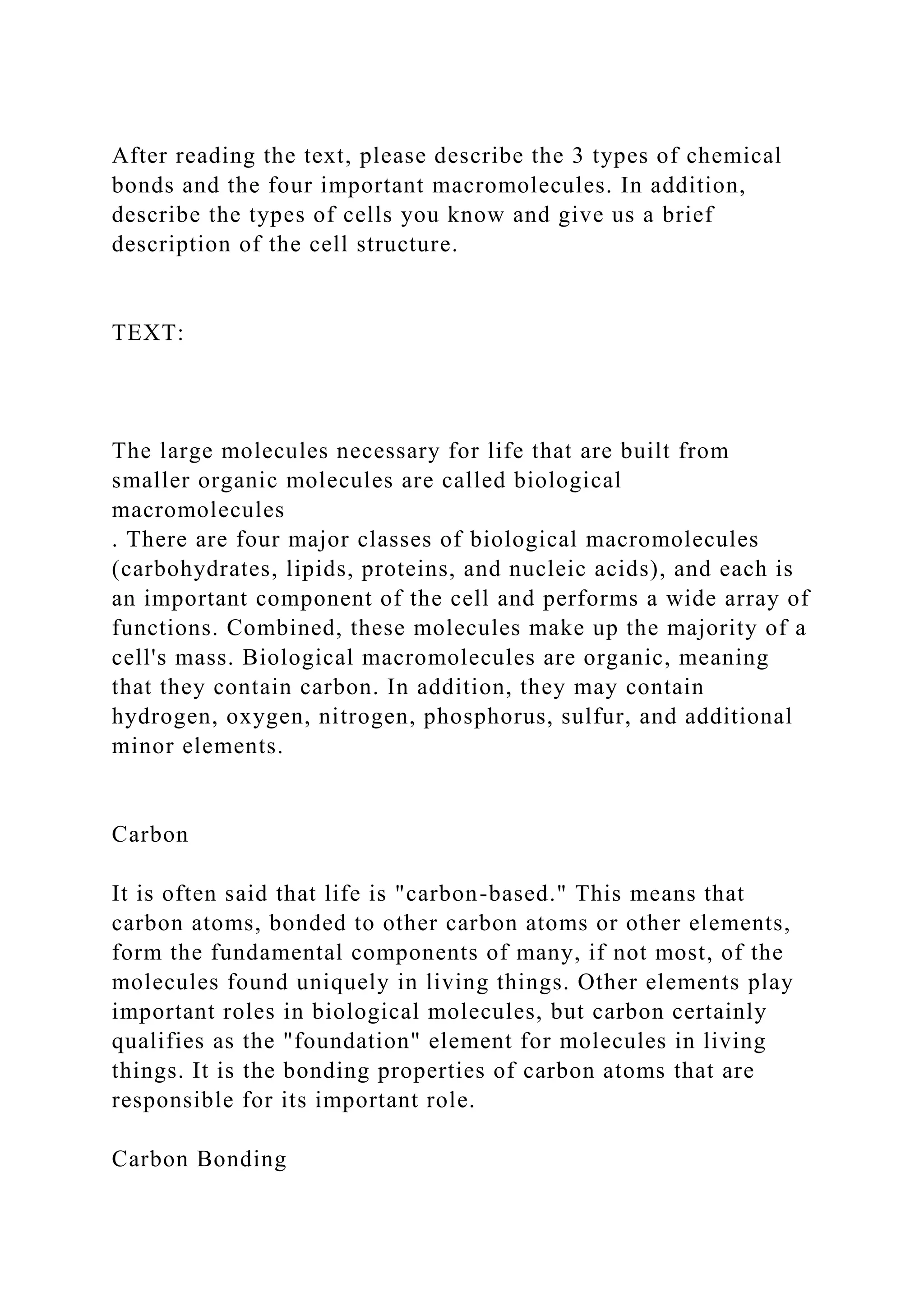 After reading the text, please describe the 3 types of chemical bond.docx