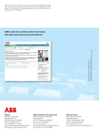 After Sales For ABB Large Motors And Generators | PDF