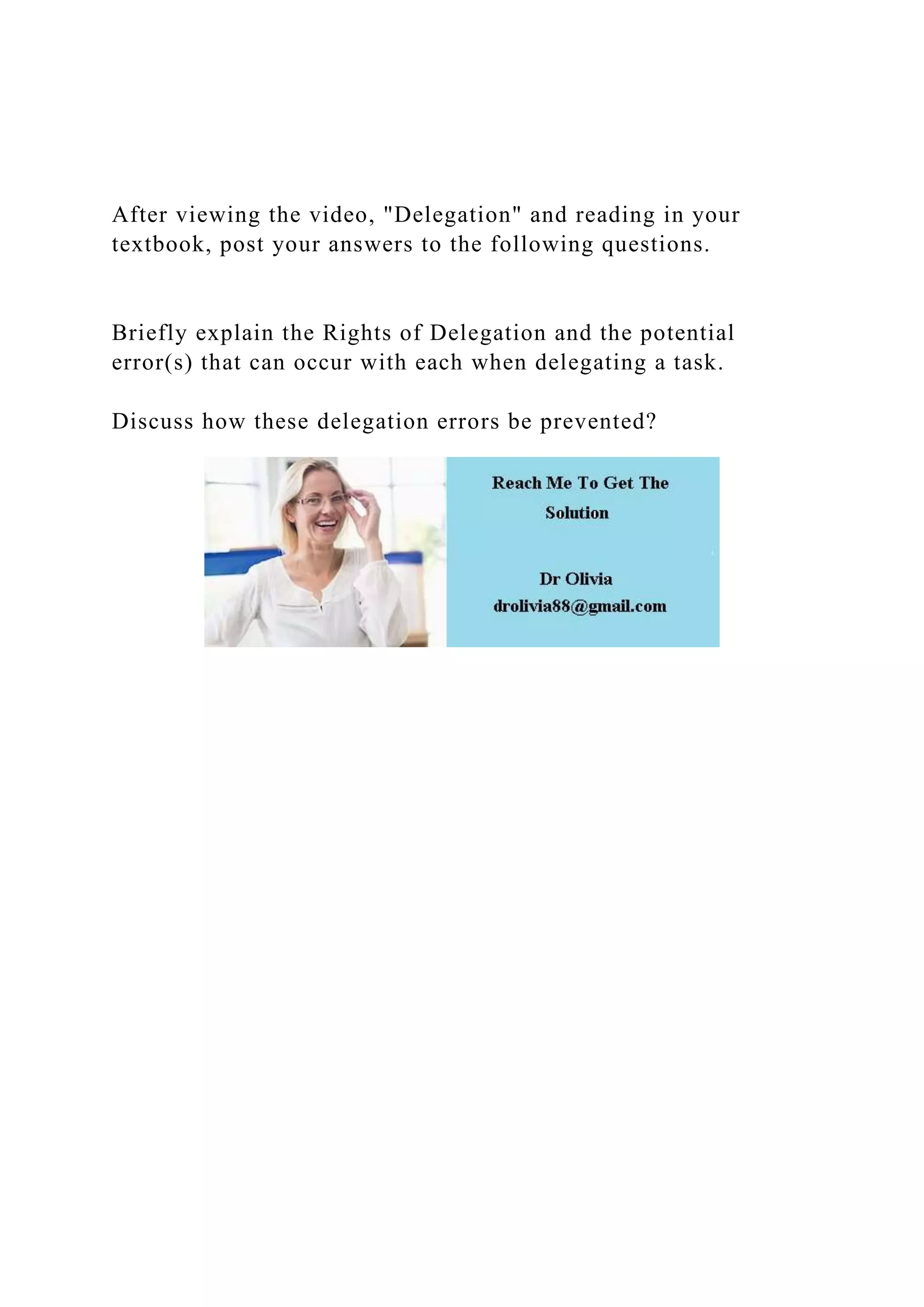 After viewing the video, Delegation and reading in your textbo.docx