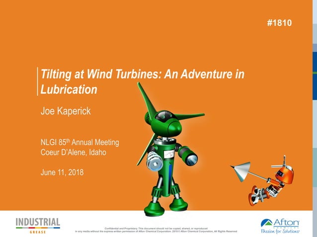 Afton Chemical - Tilting at Wind Turbines: An Adventure in Lubrication ...