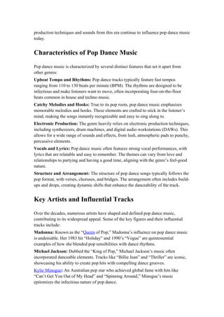 A Full Exploration of Pop Dance Music What is It.docx