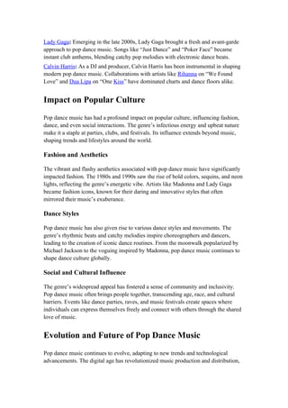 A Full Exploration of Pop Dance Music What is It.docx