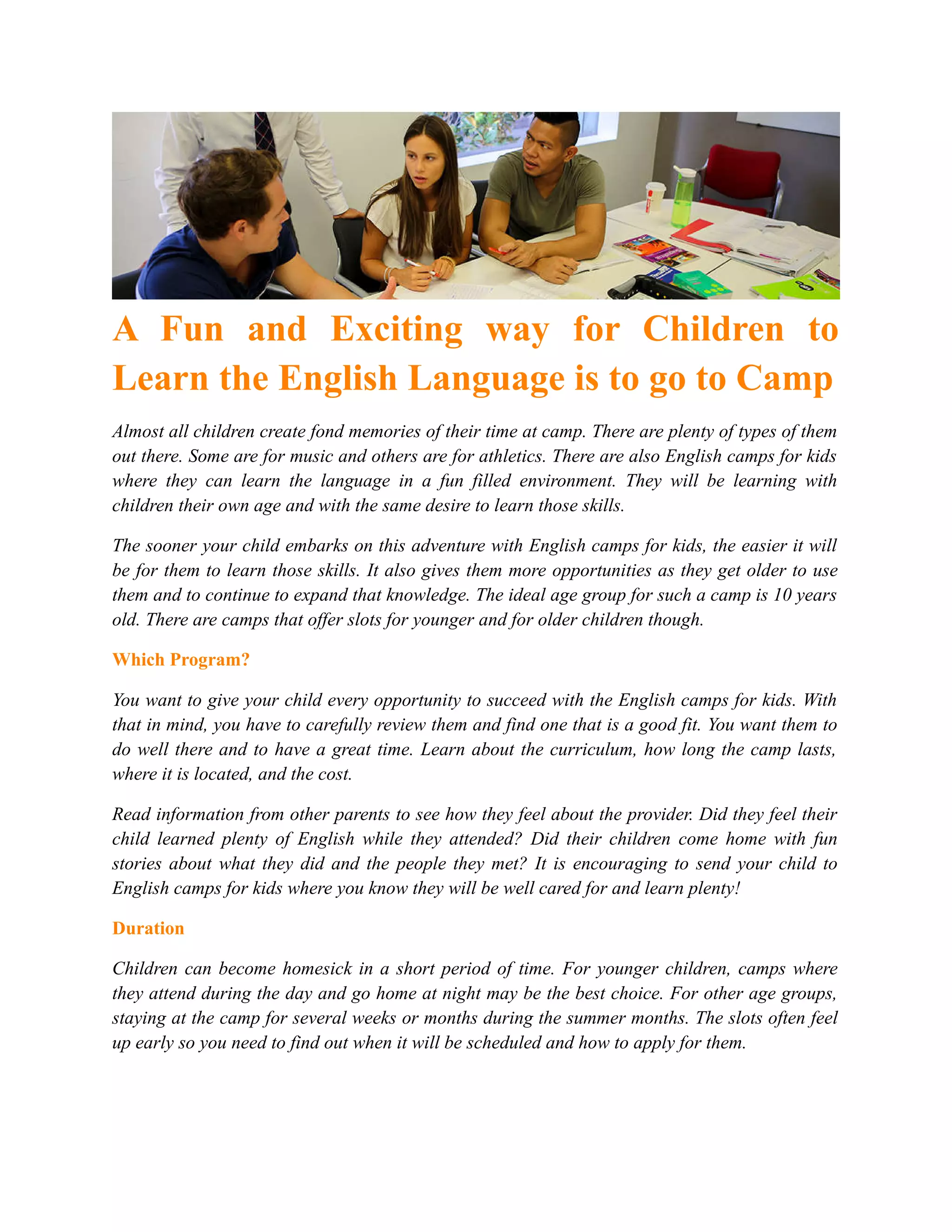 A fun and exciting way for children to learn the english language is to ...