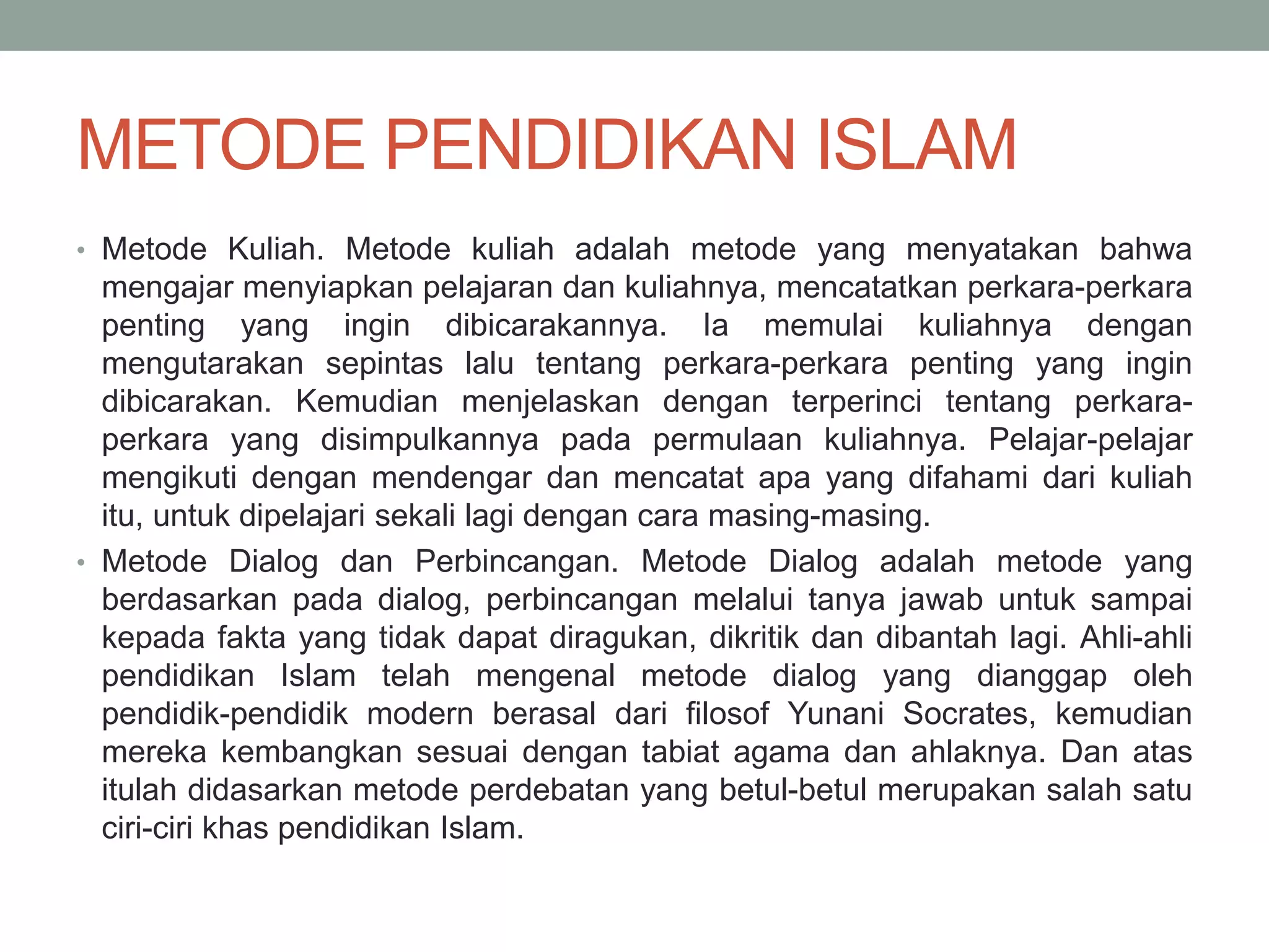 A FUNGSI DAN METODE ILMU PENDIDIKAN ISLAM (AHMAD IQBAL RIZKI AL-HABIB ...