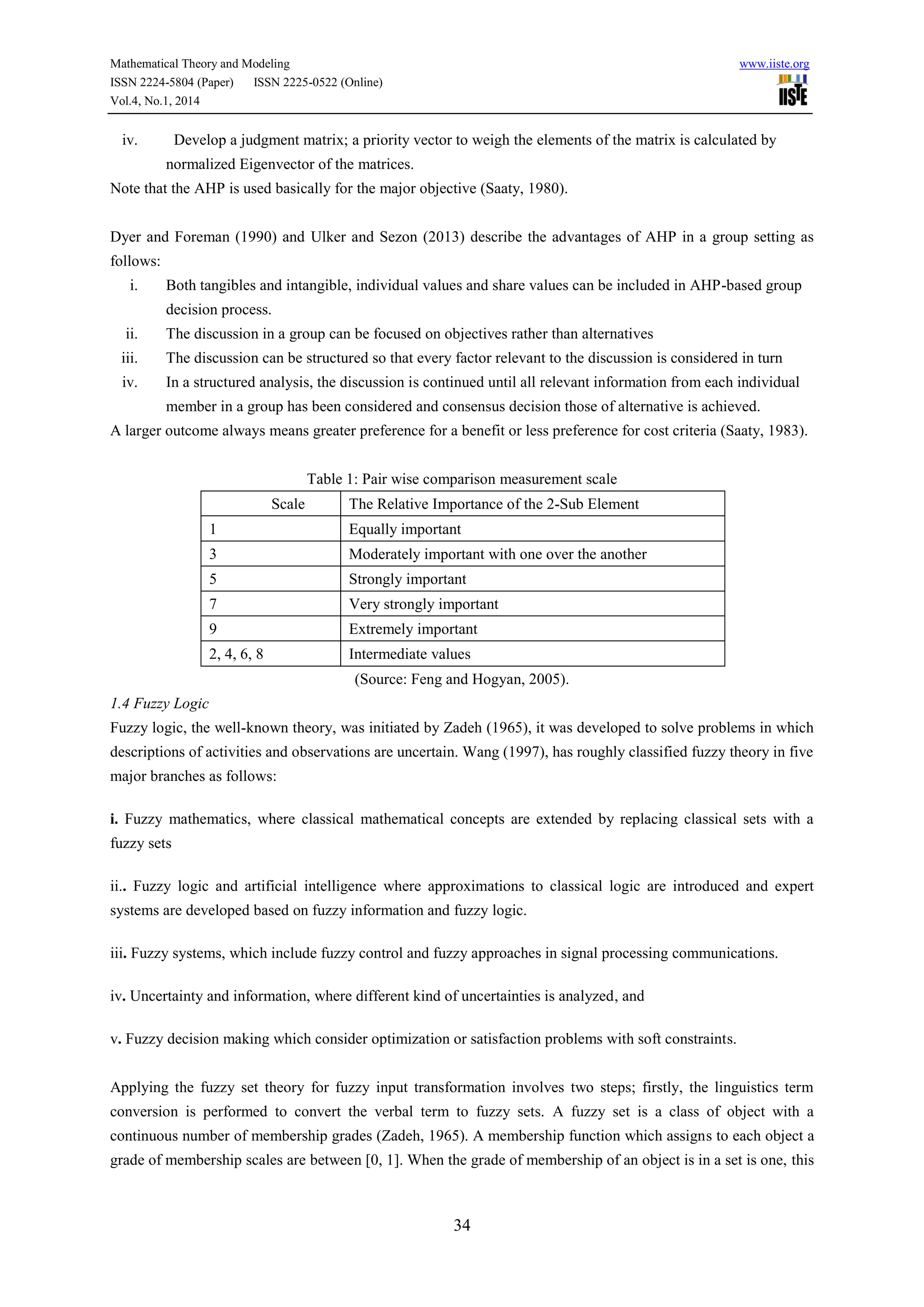 A fuzzy analytical hierarchy model for solid waste | PDF