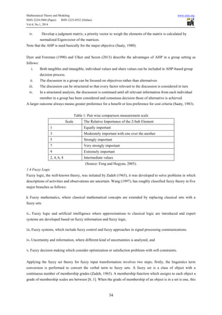 A fuzzy analytical hierarchy model for solid waste | PDF