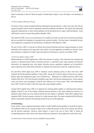 A fuzzy analytical hierarchy model for solid waste | PDF