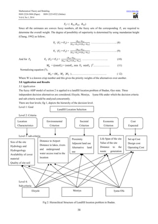 A fuzzy analytical hierarchy model for solid waste | PDF