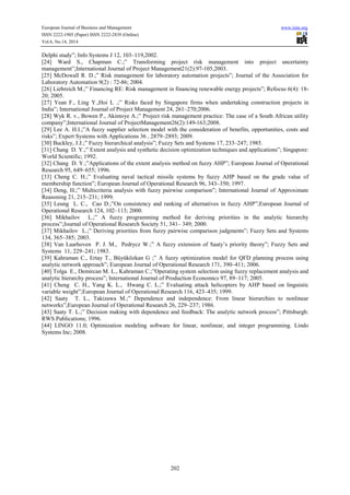 A fuzzy ahp model in risk ranking | PDF | Civil Engineering Industry ...