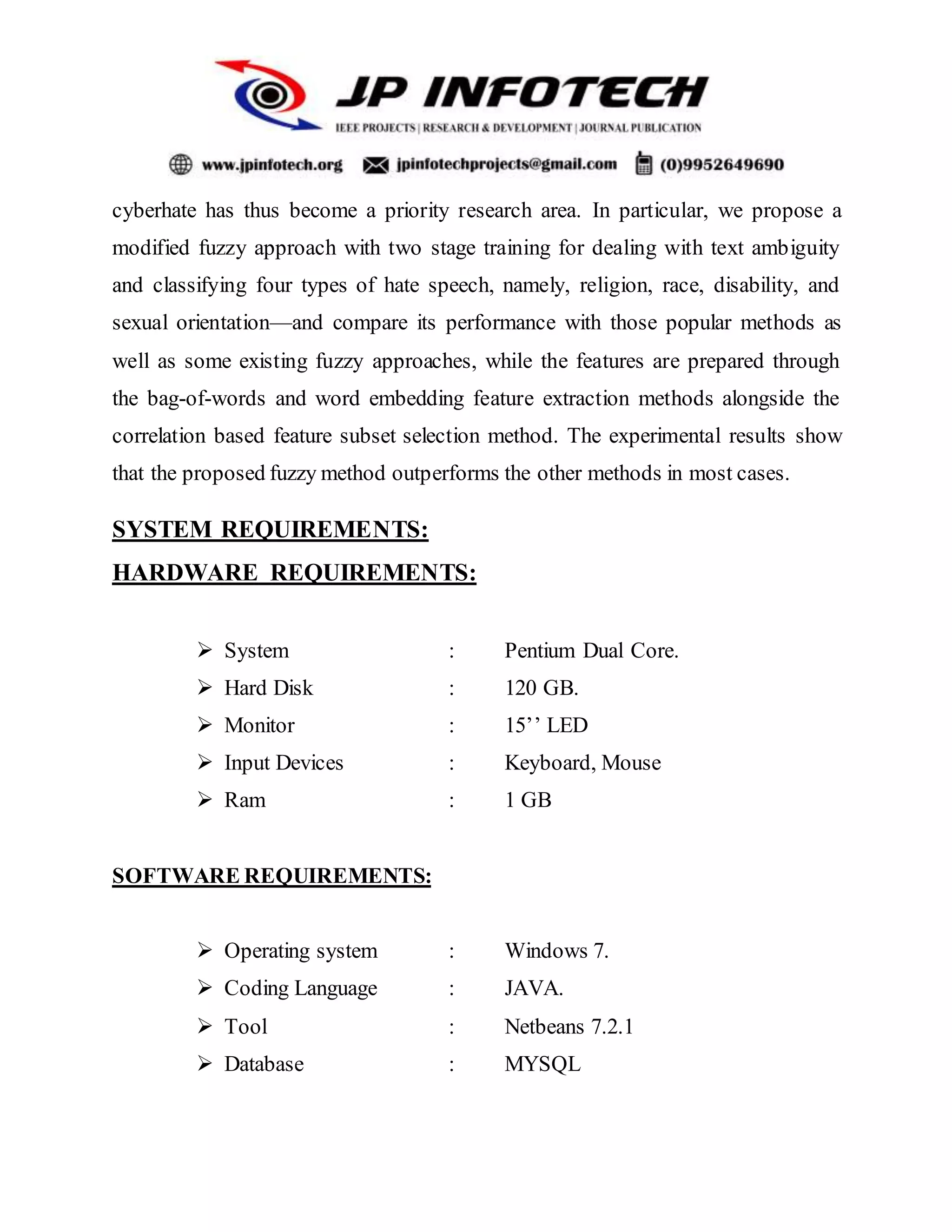 A Fuzzy Approach to Text Classification WithTwo-Stage Training for ...