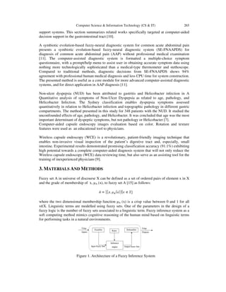 A fuzzy inference system for assessment of the severity of the peptic ulcers | PDF