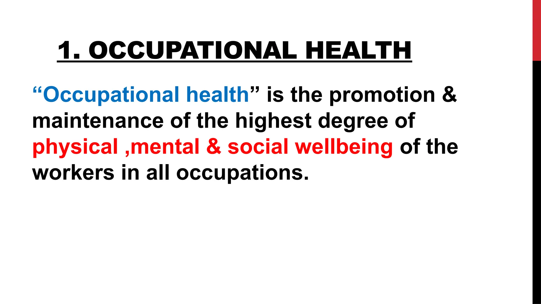 Tranning Occupation safety and health issues | PPTX