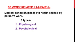 Tranning Occupation safety and health issues | PPTX