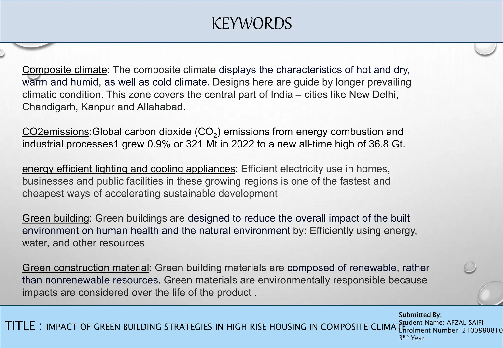 RESEARCH PAPER ON GREEN BUILDING TRATEGIES IN HIGH RISE IN COMPOSITE ...