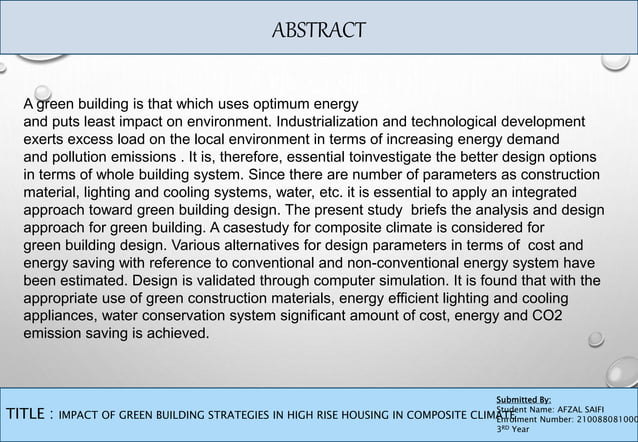 RESEARCH PAPER ON GREEN BUILDING TRATEGIES IN HIGH RISE IN COMPOSITE ...