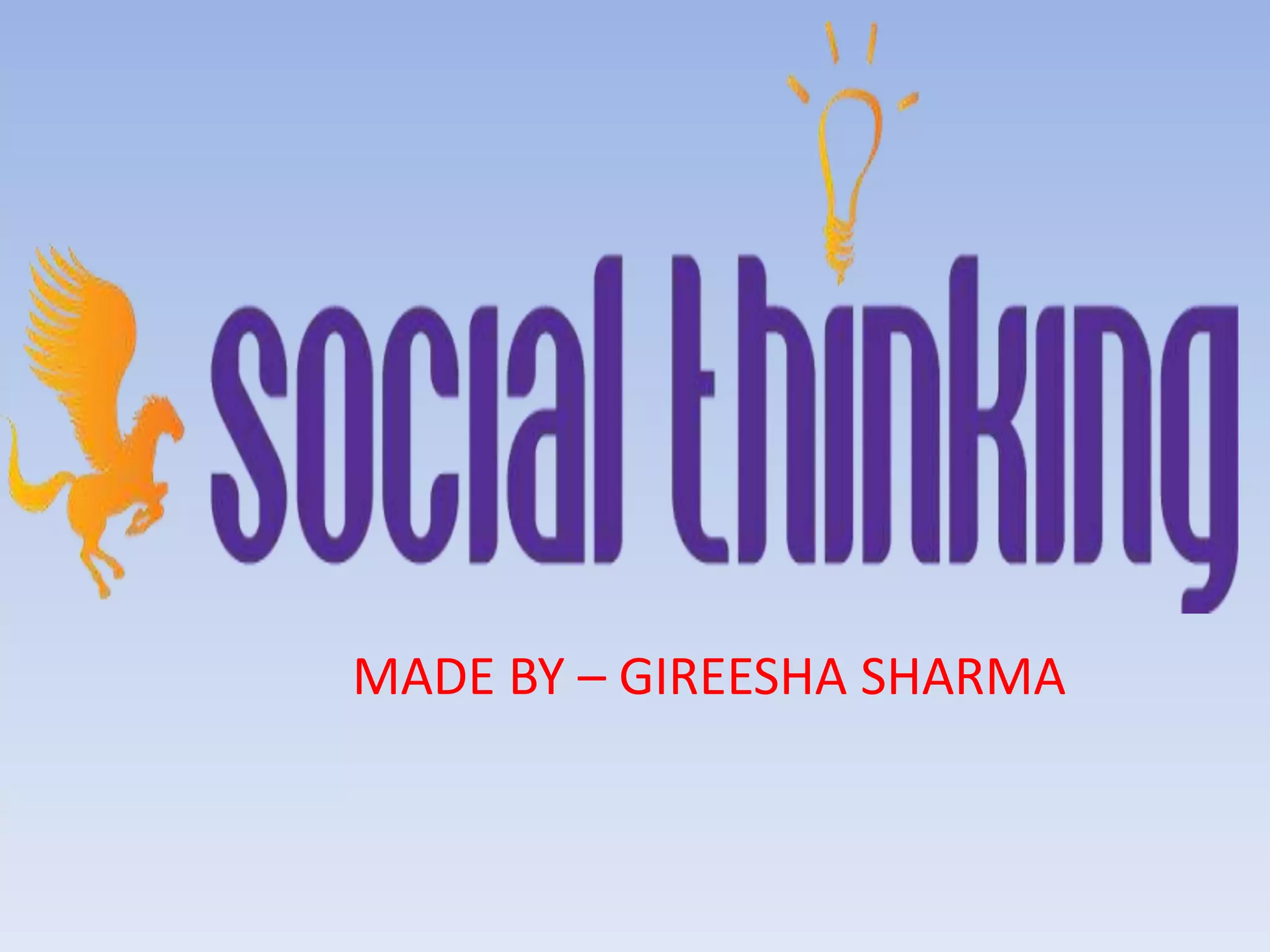 SOCIAL THINKING | PPTX