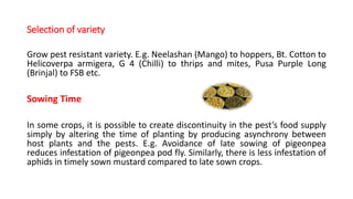 Cultural methods for pest control . pptx | PPTX