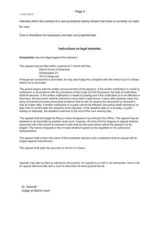 Fake Care Court Order (English version) | PDF