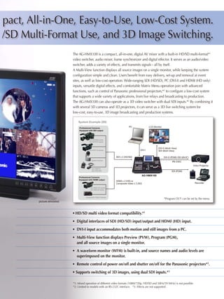 Panasonic AG-HMX100 Mixer Brochure | PDF