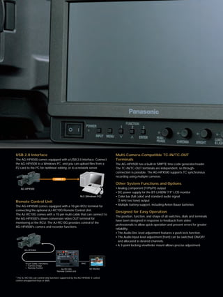 Panasonic AG-HPX500 | PDF